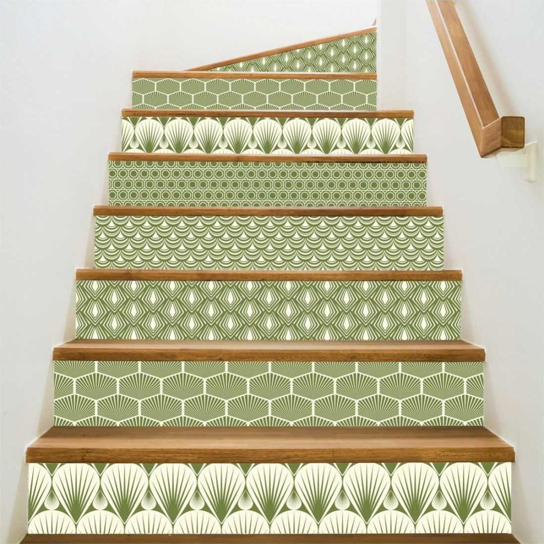 Kit 6 stickers vintage vert kaki | Leroy Merlin