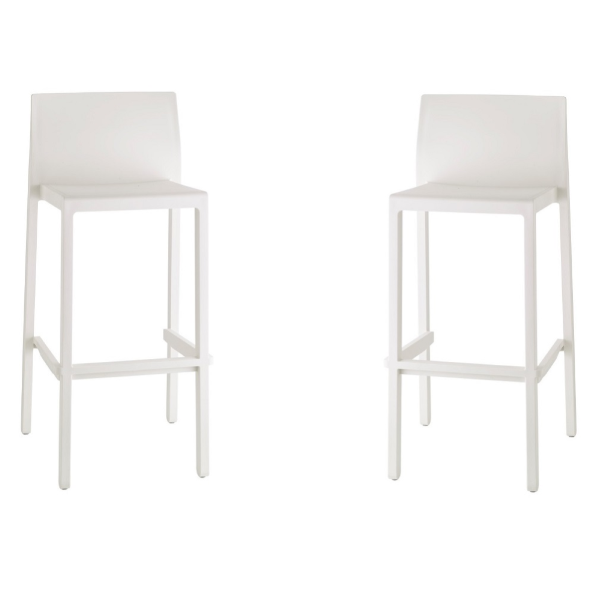 Sgabello per interno ed esterno H75 KATE Bianco Lino 2 pezzi | Leroy Merlin