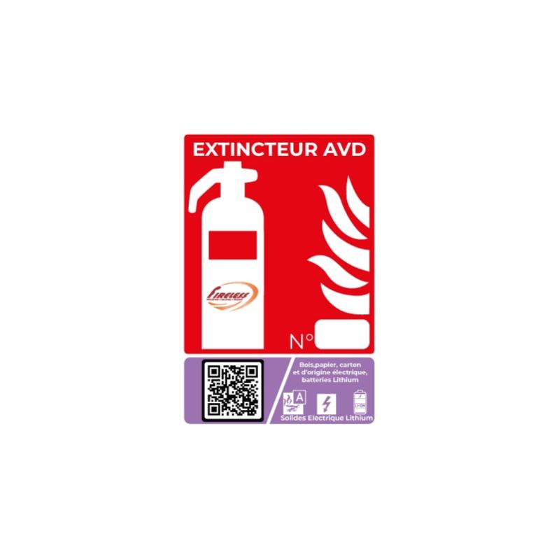 Panneaux Extincteur Classe AVD avec QRcode de formation FIRELESS ...
