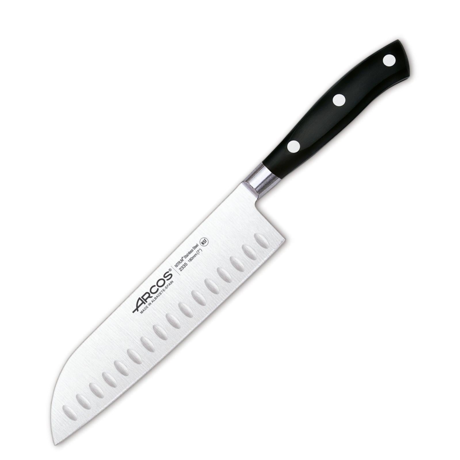 Coltello Santoku Arcos Riviera 233500 Nitrum Steel, con Mango ...