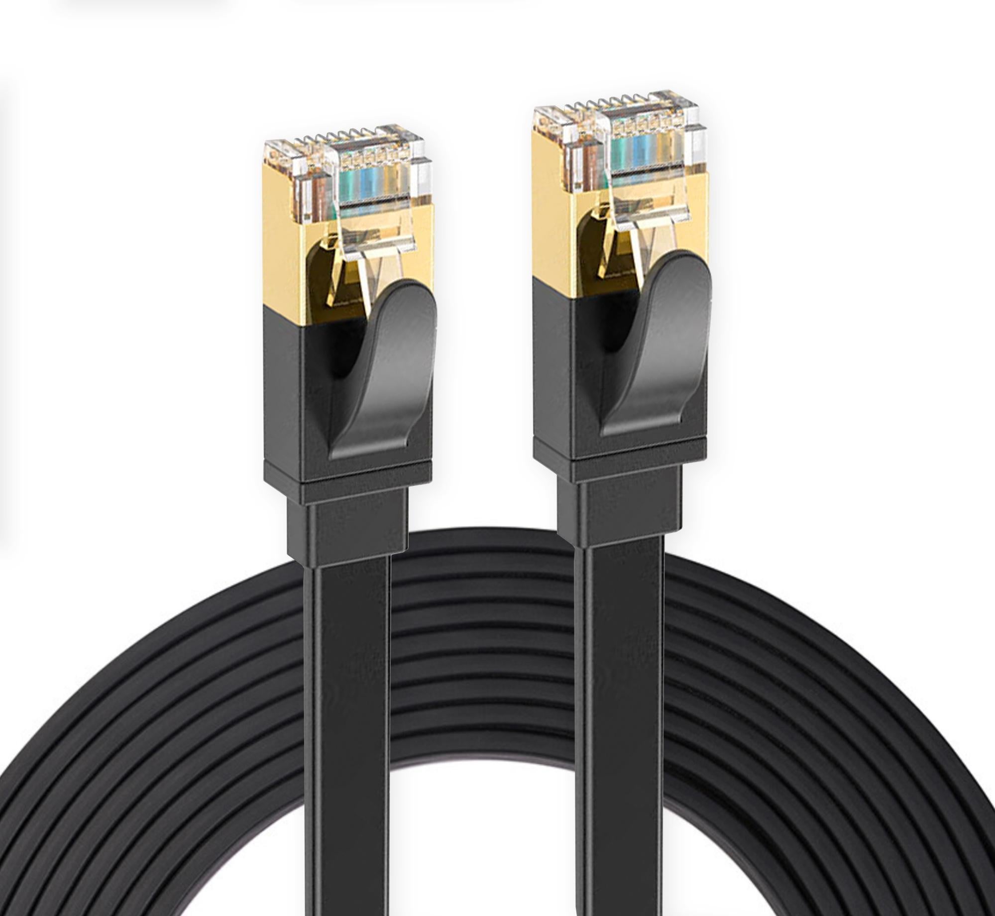 Elfcam® - 1m CAT7 Cable Reseau Ethernet RJ45, Cat 7 STP 100% Cuivre ...