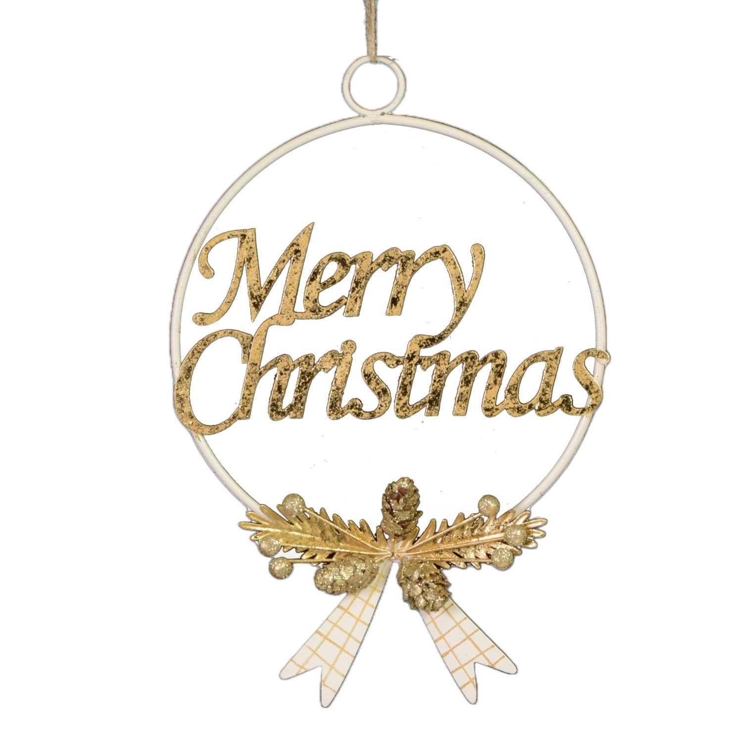 Decorazione metallo merry christmas orocm18x3x27 | Leroy Merlin