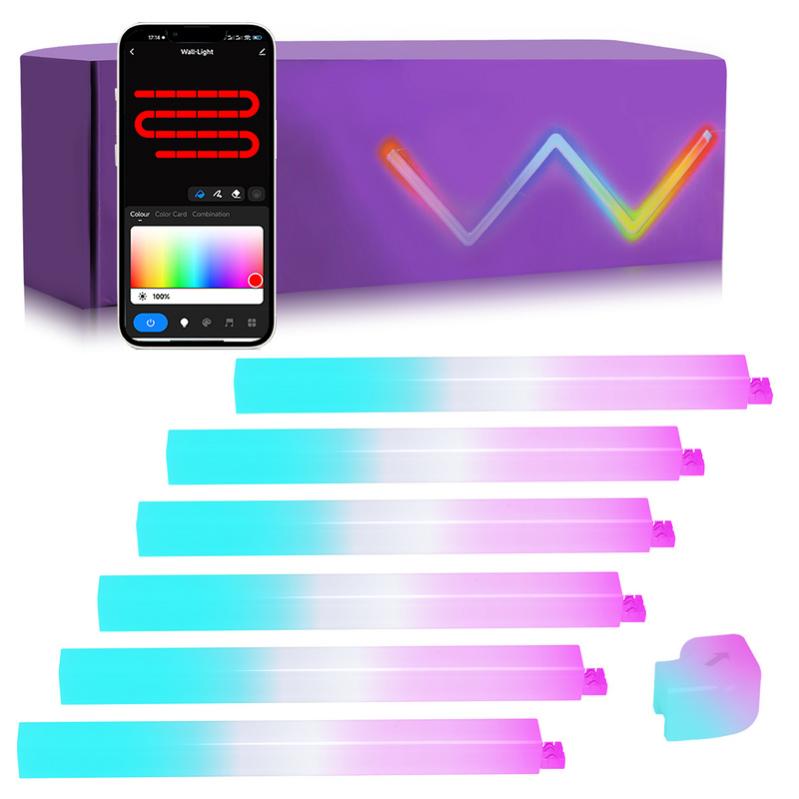RGB-IC LED Wall Light, Glide Wall Light, barra luminosa a LED per il ...