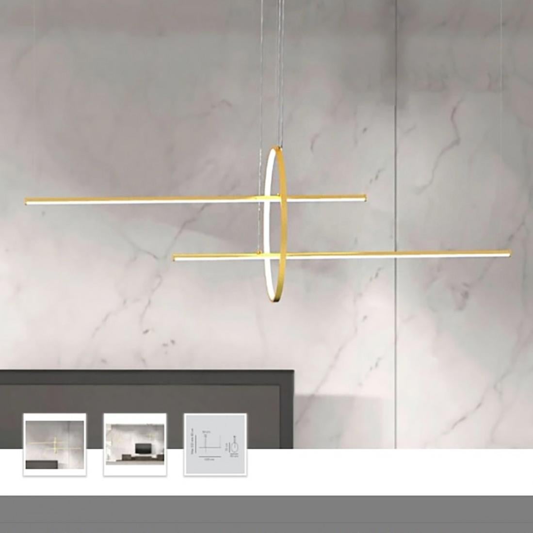 Lampadario led sikrea group ring 2o 7906 dimmerabile metallo ...