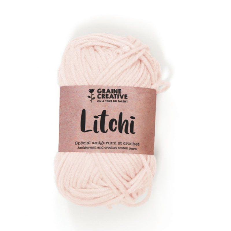 Fil de coton spécial crochet et amigurumi 55 m - rose clair - Graine ...