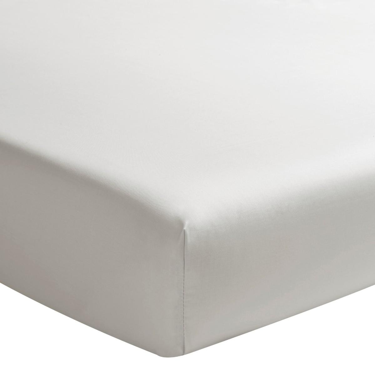 Drap housse uni en percale de coton, bonnet de 30 cm, Première | Leroy ...