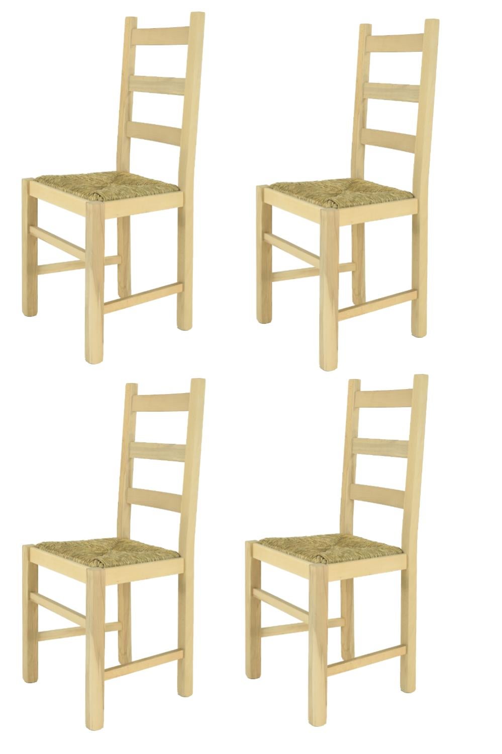 Tommychairs - Set 4 sedie modello Rustica per cucina bar e sala da pranzo | Leroy Merlin