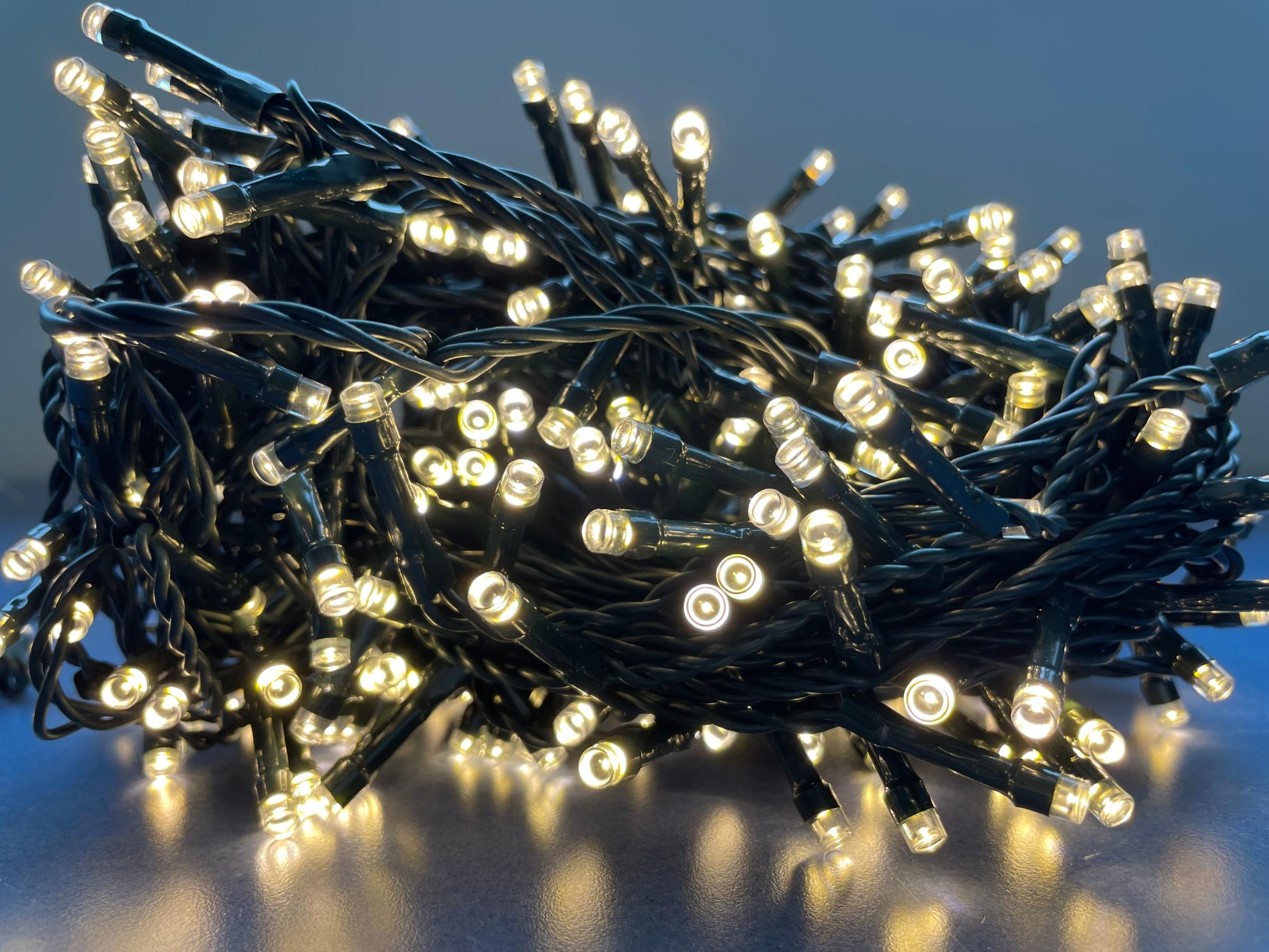 Serie Luci Natale 960 Led Luce Fredda Giochi Luce Filo 50 mt Uso ...