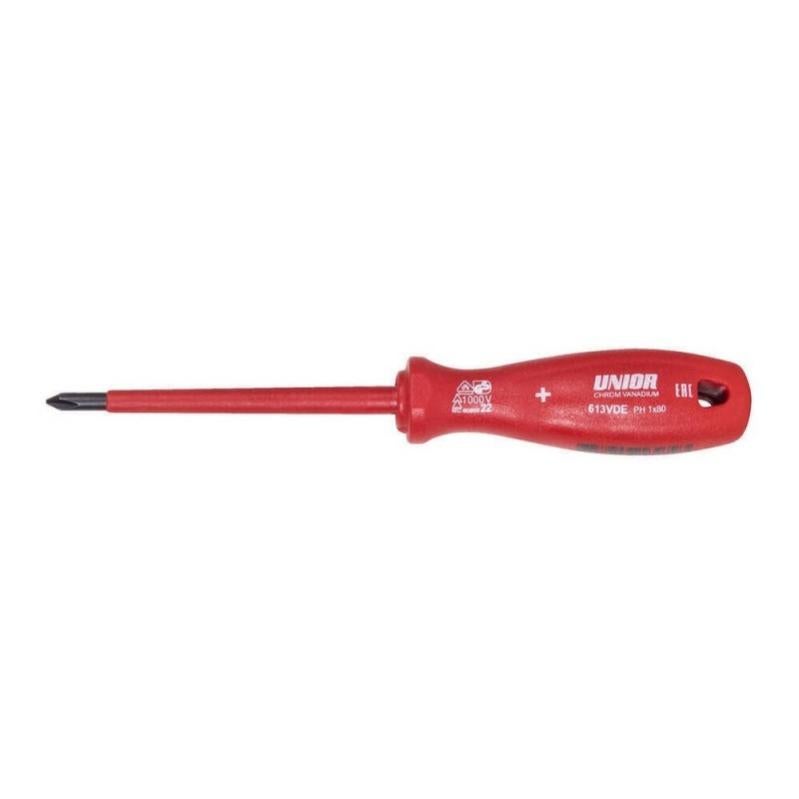 UNIOR 616481 - Destornillador Phillips para electricista aislado VDE ...
