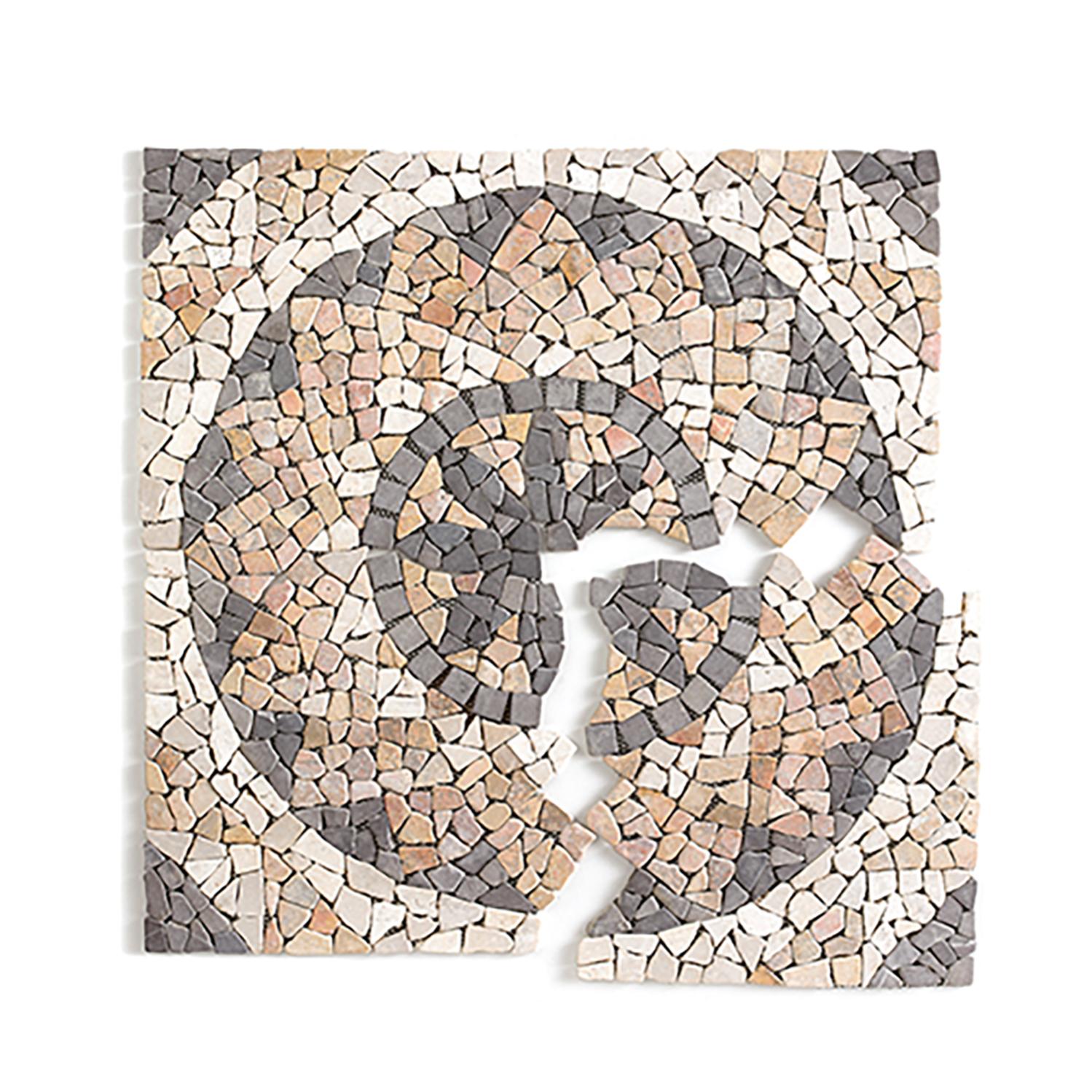 Rosace de plafond (Boite de 1m²) en marbre et travertin multicolore ...