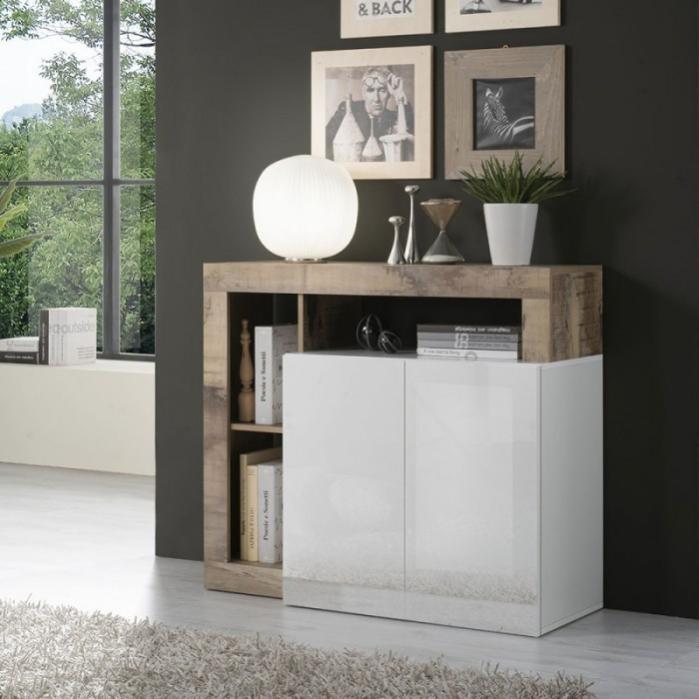 Stilprojectstore - Credenza soggiorno color ossido o cemento, 2 Ante ...