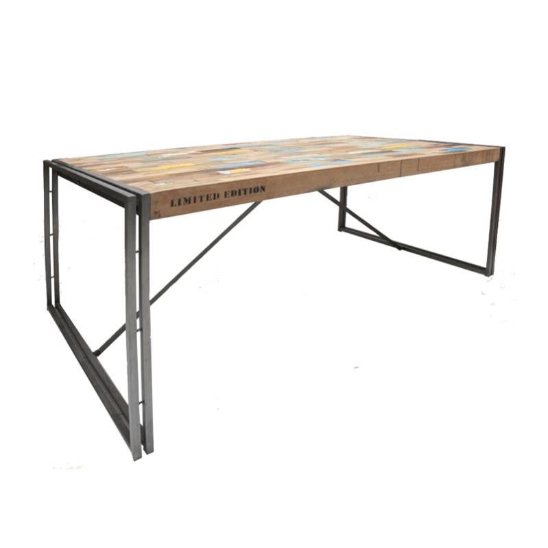 Table de repas en bois rectangle 175 cm - INDUSTRY | Leroy Merlin