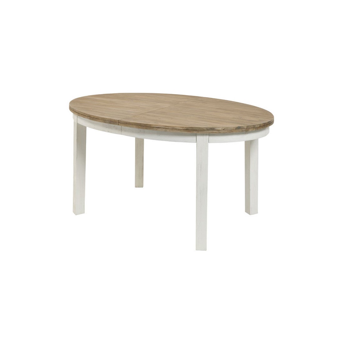 Table De Repas Ovale à Allonge Blanc Bois Dunedin Leroy Merlin