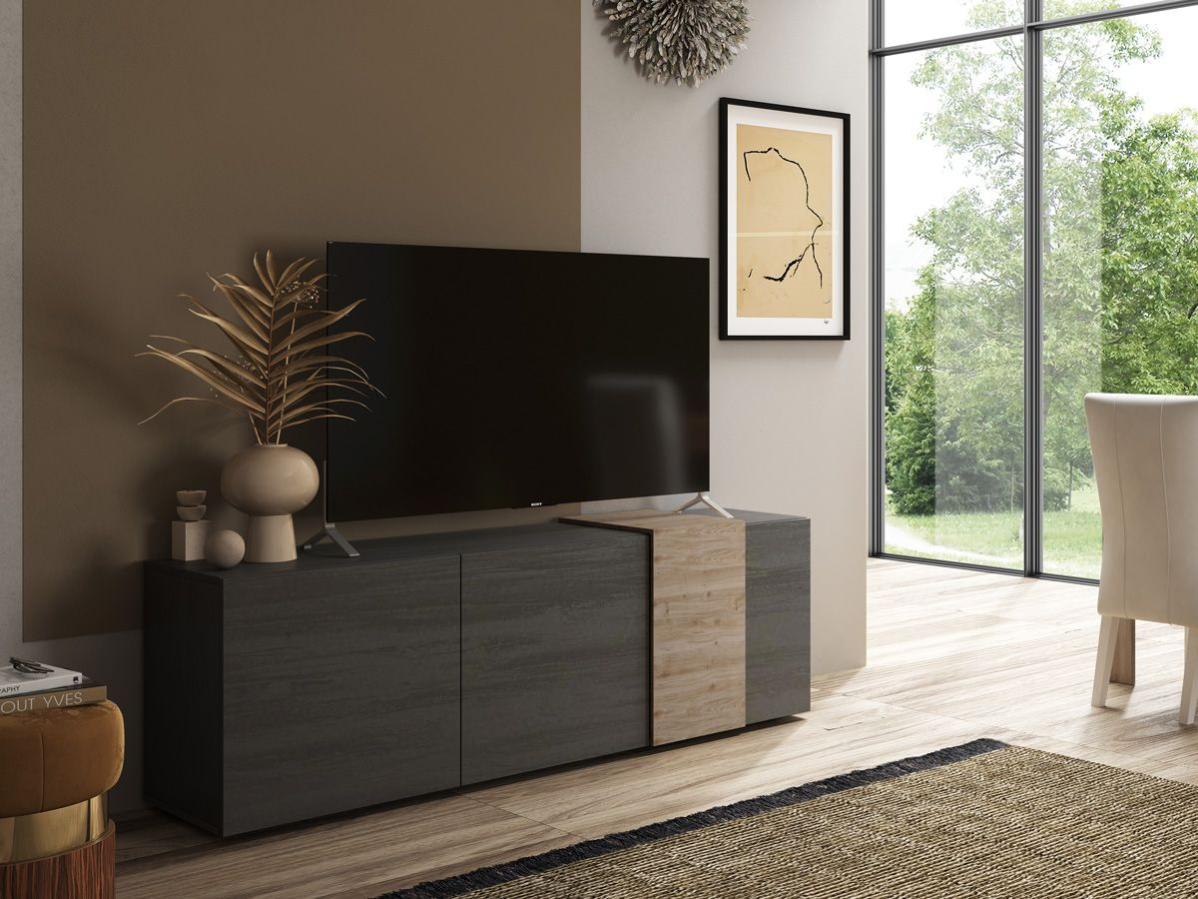 Mobile porta TV, 3 ante Titanio e Kadiz | Leroy Merlin