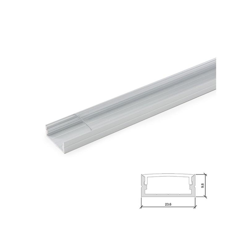 Profil Aluminium Pour Bande LED Double - Diffuseur Transparent x 2M ...
