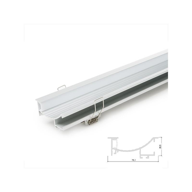Perfil Alumínio Para A Tira LED Led Instalação Escadas - Difusor ...