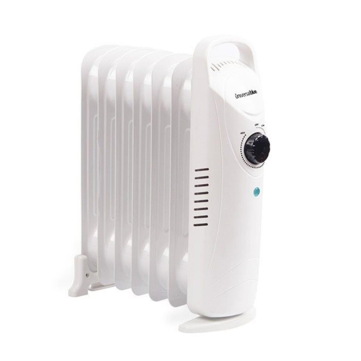 UNIVERSALBLUE Radiador de Aceite Mini Blanco | Calefactor Pequeño 700W ...