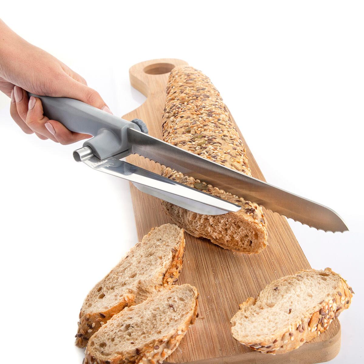 Coltello da Pane con Guida di Taglio Regolabile Kutway InnovaGoods ...