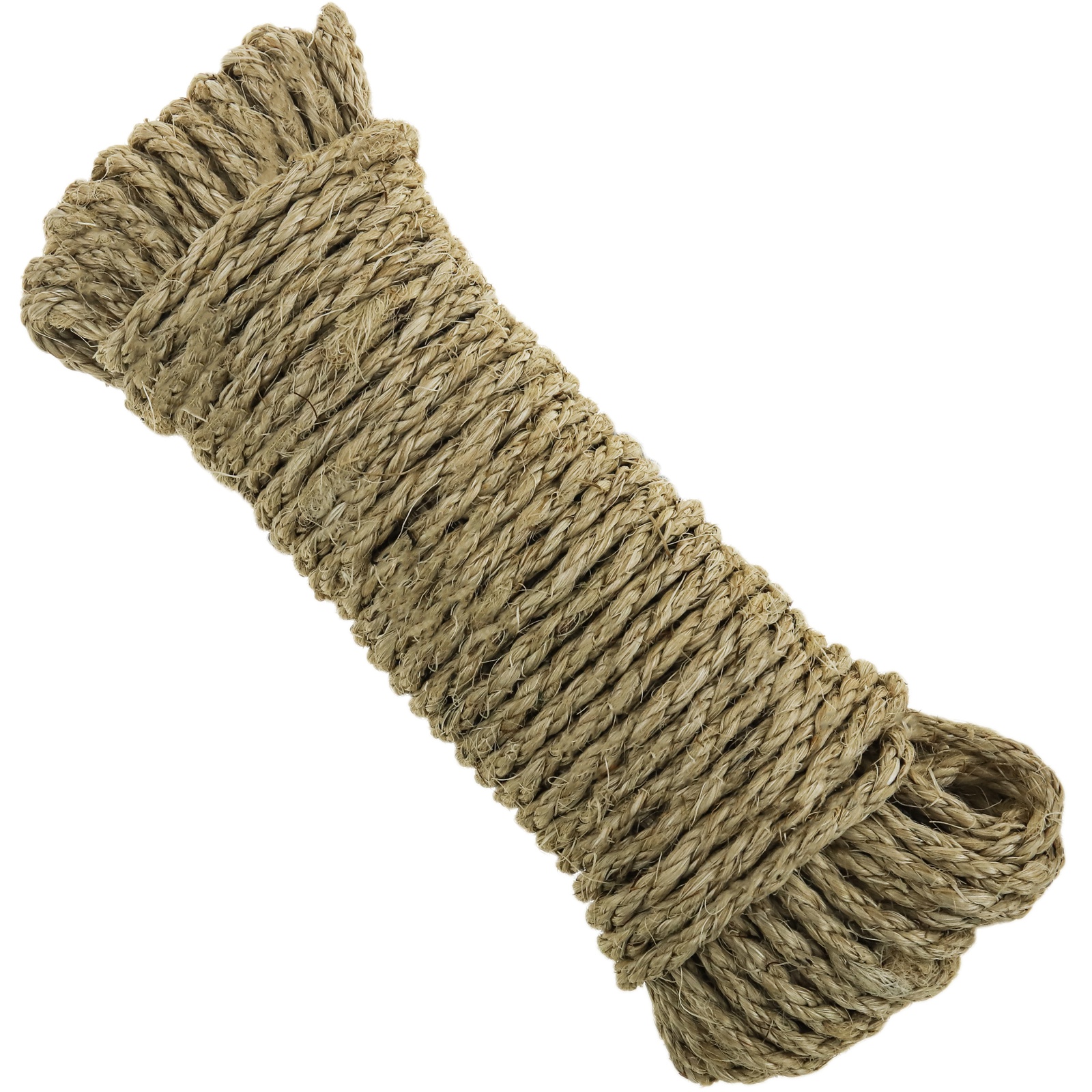 Corda intrecciata in sisal con 3 trefoli da 10 mx 6 mm di colore ...