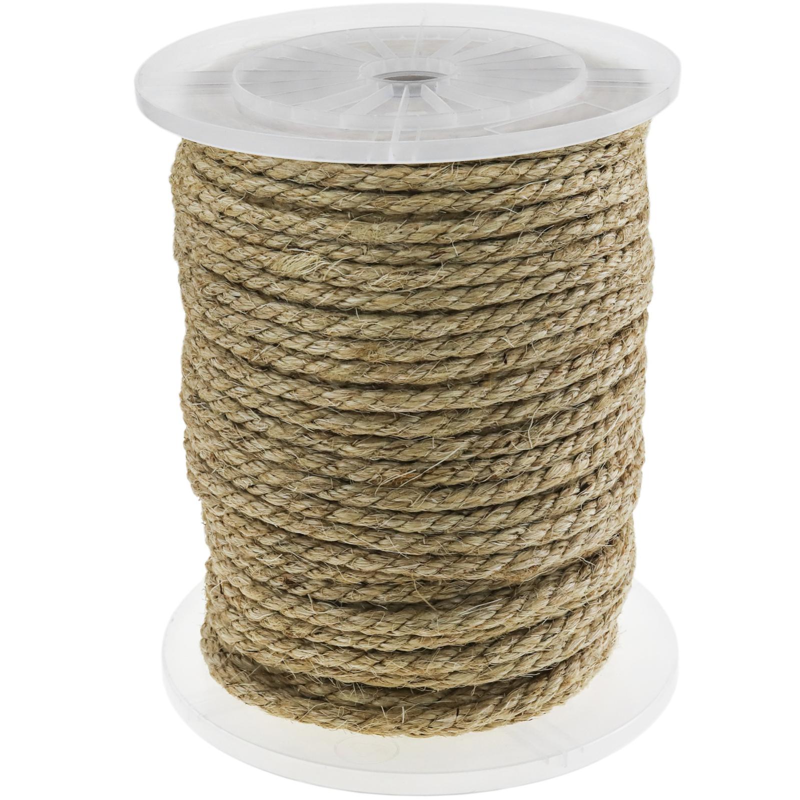 Corda intrecciata in sisal con 3 trefoli da 100 mx 10 mm di colore ...