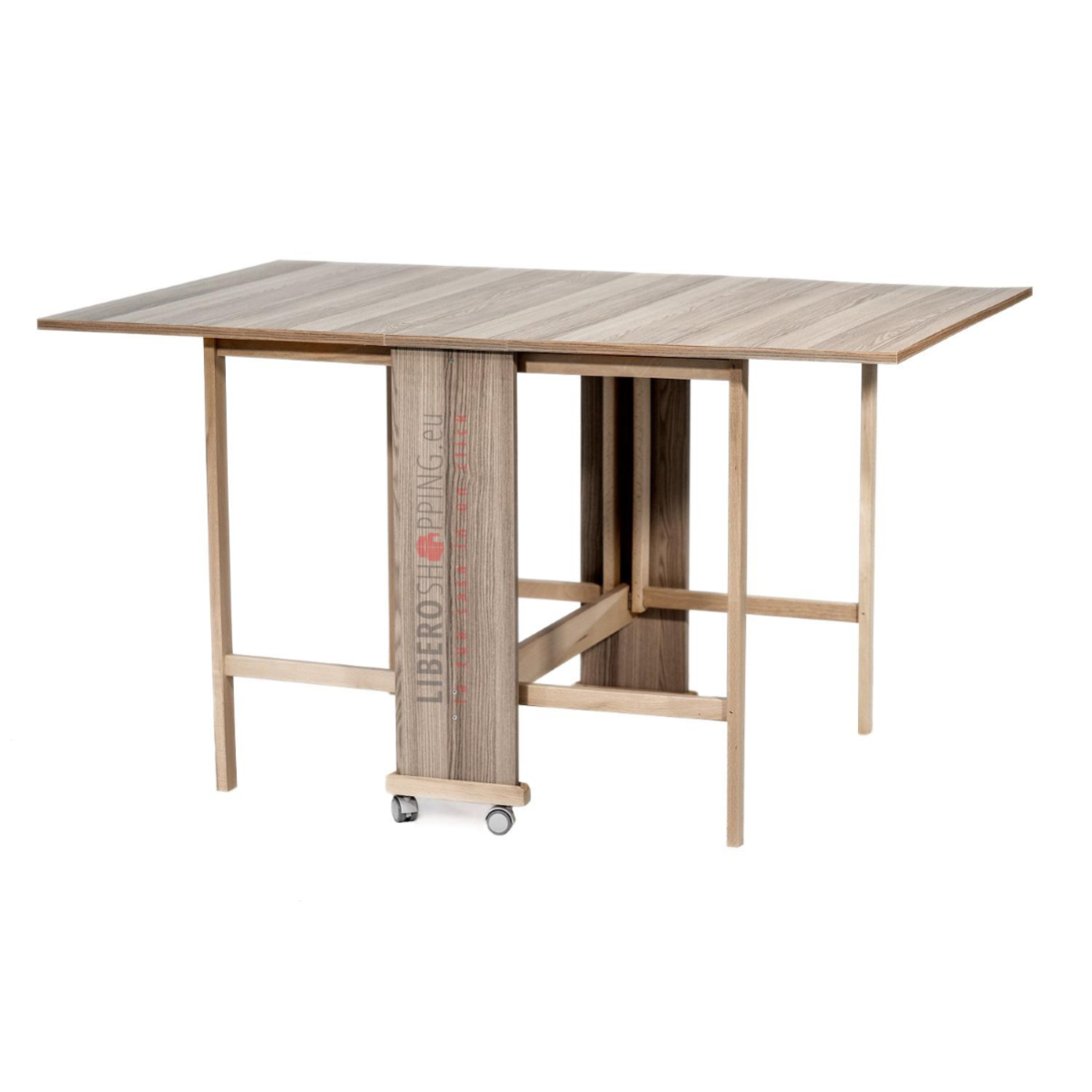 Table pliante en formica à roulettes 140x90 GIORGIA Mélèze Gris | Leroy ...