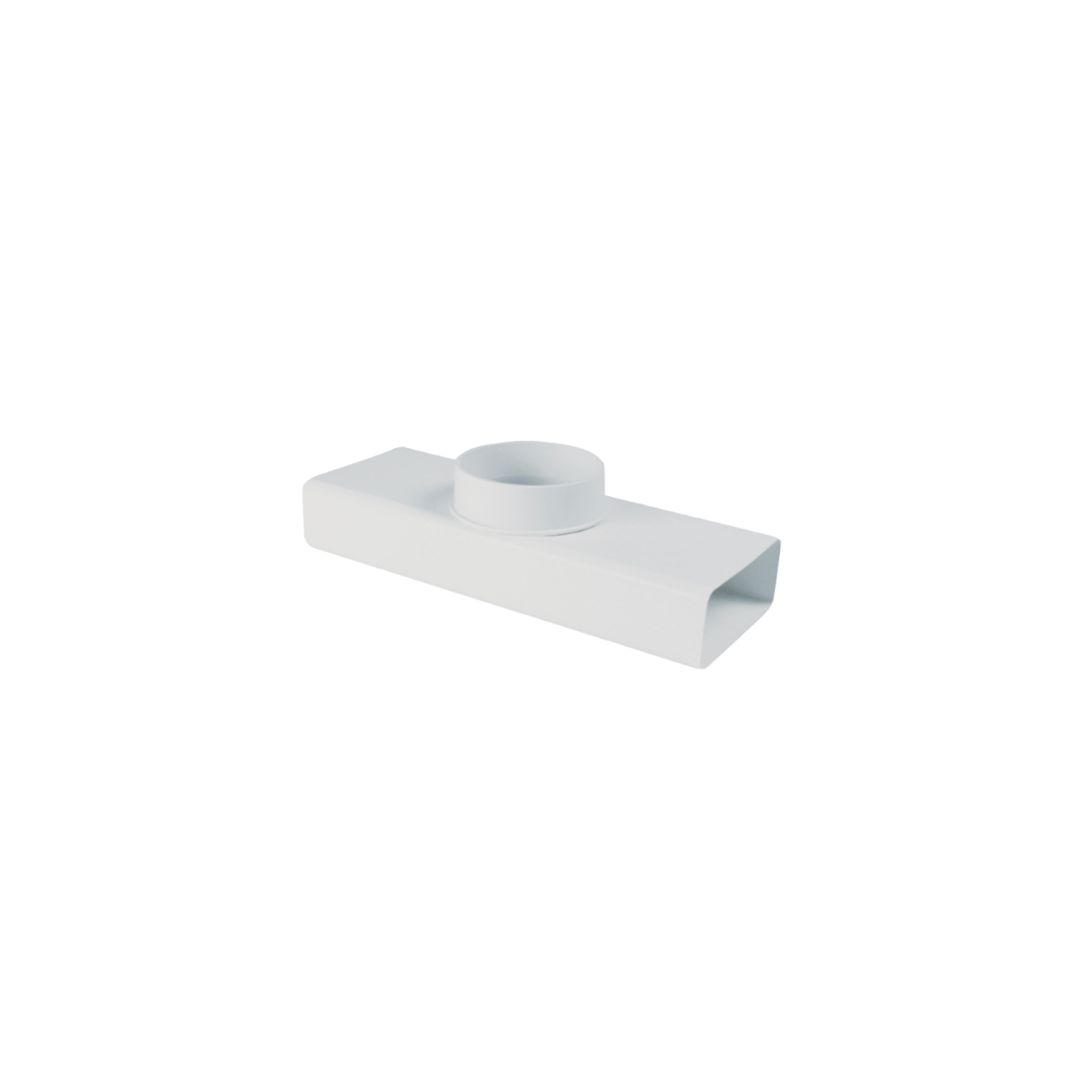 Derivación en T rectangular/ circular Blanco 55×110 /Ø 100 Blanco 55× ...