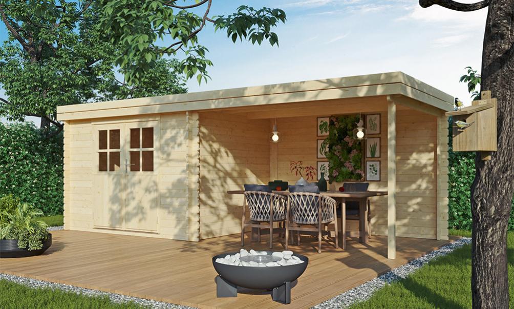 Chalet 34mm Piana avec terrasse couverte - 5.82m2 intérieur + 6.32m2 ...