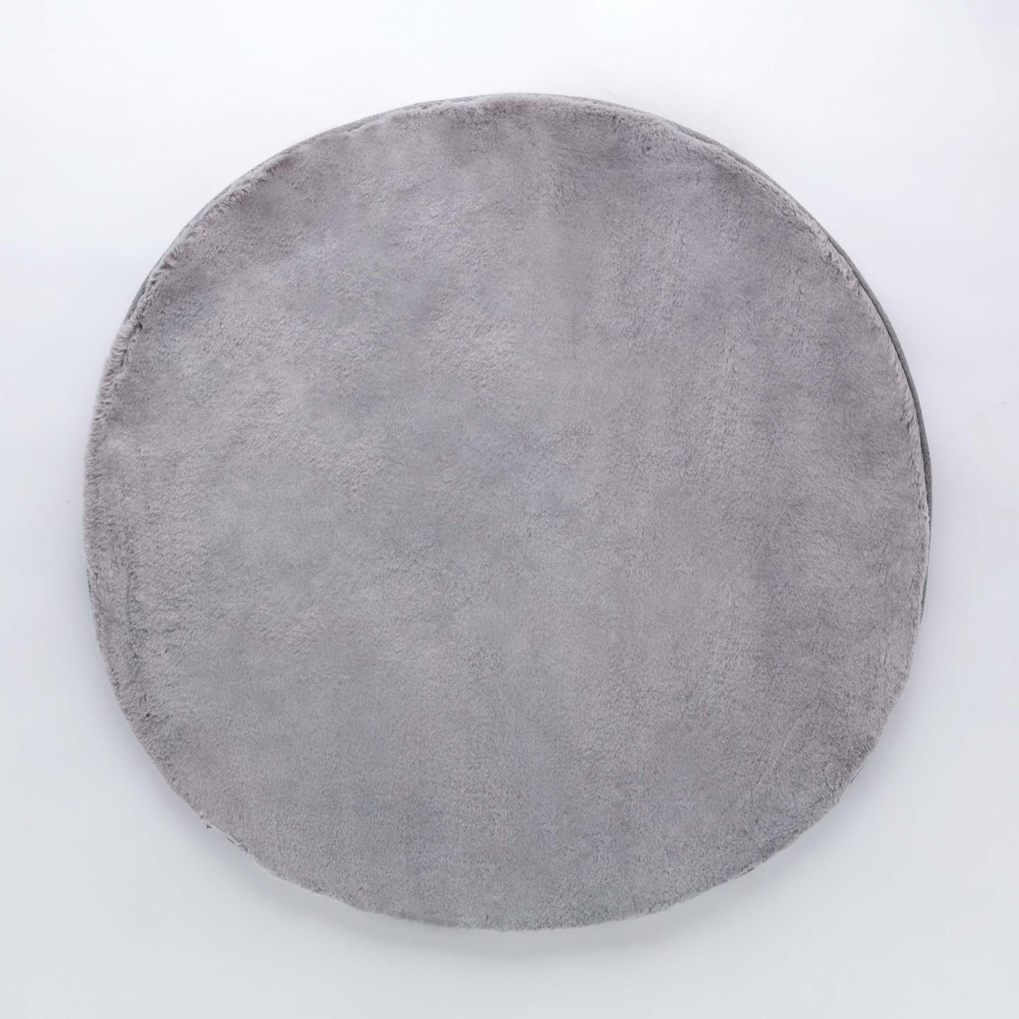 Tappeto arredo Rabbit Fur tondo Grigio Tondo diam. 90cm | Leroy Merlin
