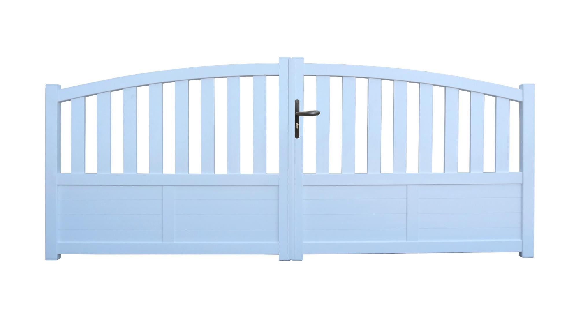 Portail alu battant Hastings blanc l.300xH.125/108cm | Leroy Merlin