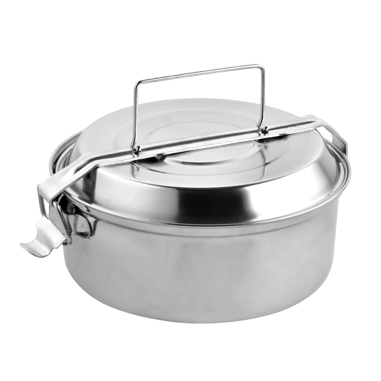 Boîte à lunch en acier inoxydable en métal avec 2 assiettes Ø 18 cm ...