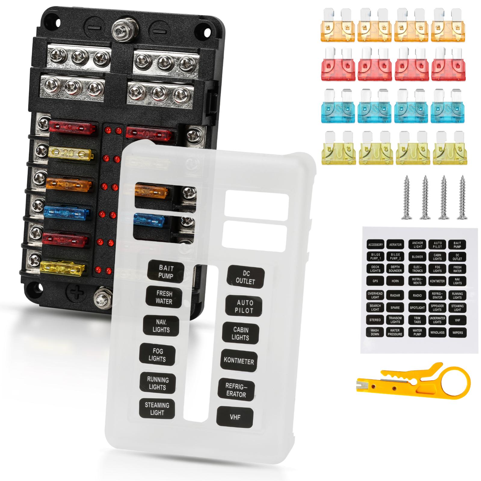 Porte-fusible 12 voies, Camion de boîte à fusibles de véhicule ...