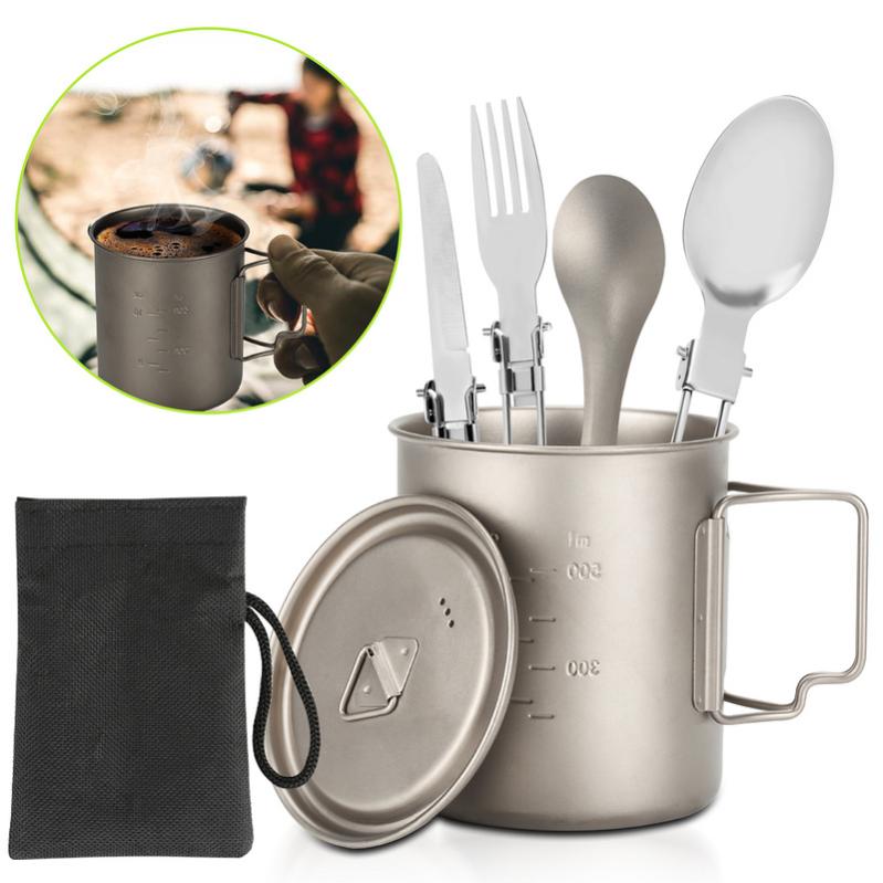 Camping Tasse Camping Vacances OUTDOOR-GESCHIRR 750ml Couverts Camping ...