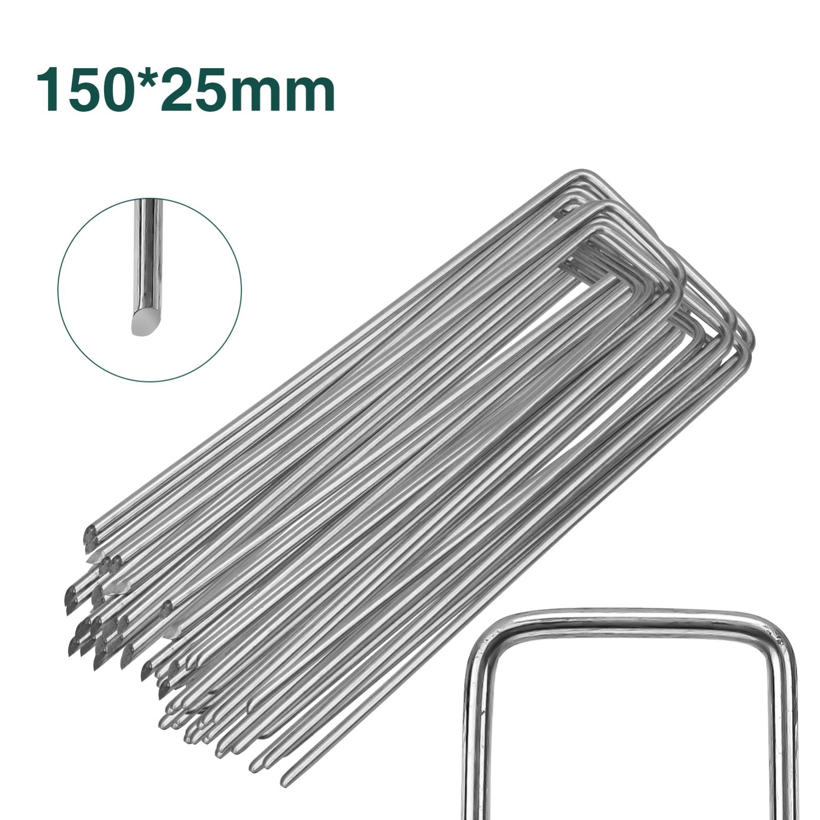 150 piquets d'ancrage au sol galvanisés 15x2,5cm piquets d'ancrage au ...