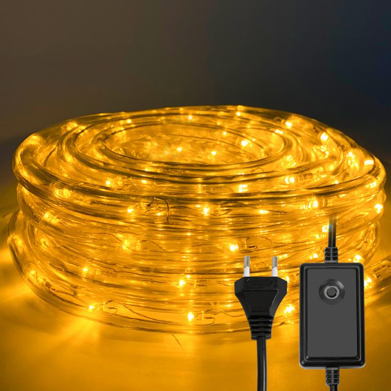 10M Tube Lumineux Extérieur LED LED Tube lumineux Blanc chaud Noël ...