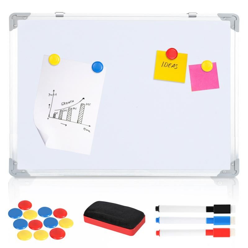 Tableau blanc magnétique Tableau magnétique 90x60cm avec cadre en ...