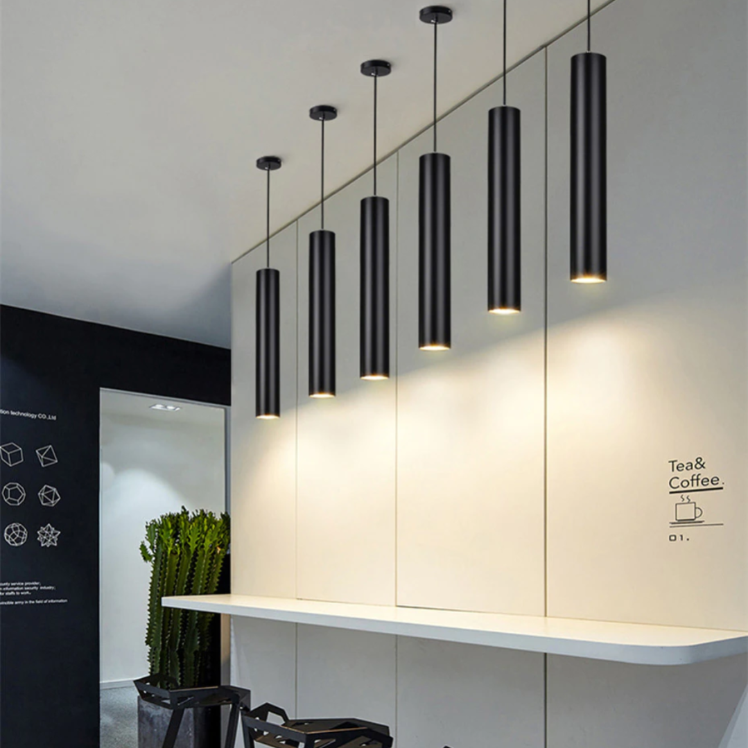 Lampada moderna sospensione elegante cilindrica LED 3W luce calda ...