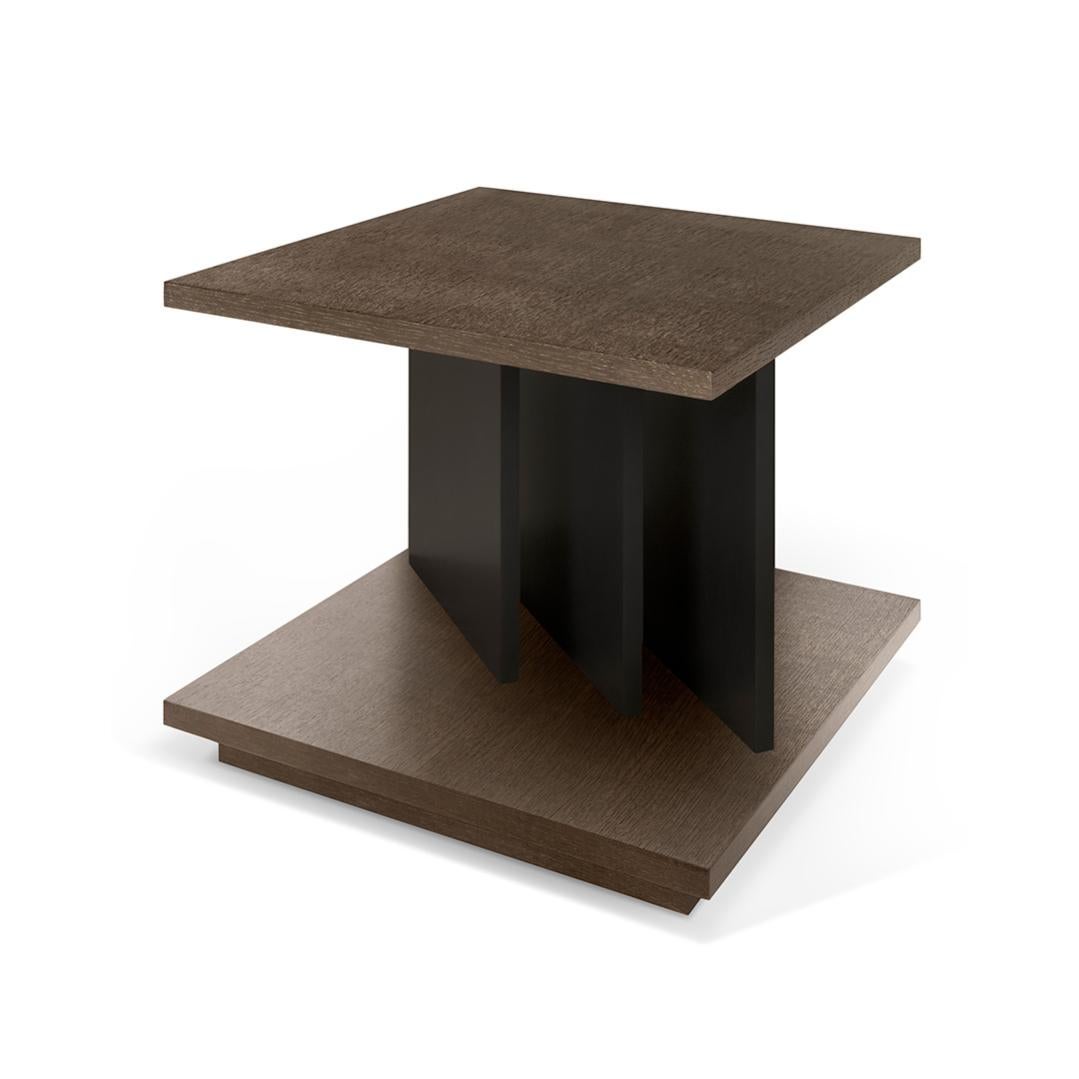 Table d'angle GOA - chocolat et noir - SYMBIOSIS | Leroy Merlin