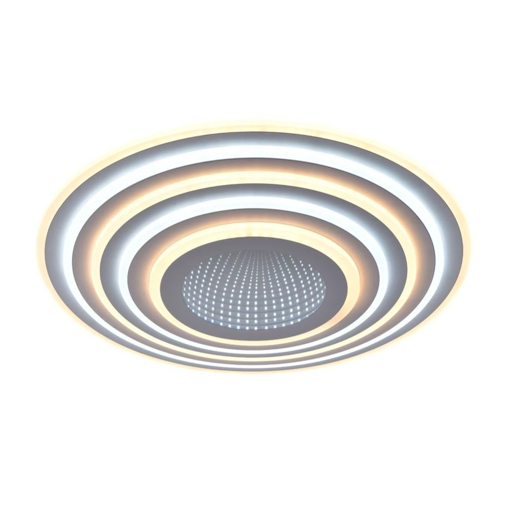 Plafoniera moderna Smart LED Mei con specchio effetto 3D 125W Bianca ...
