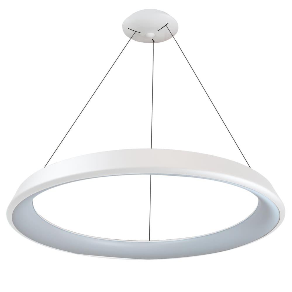 Lámpara colgante moderno Lizer LED 48W blanca y de altura regulable ...