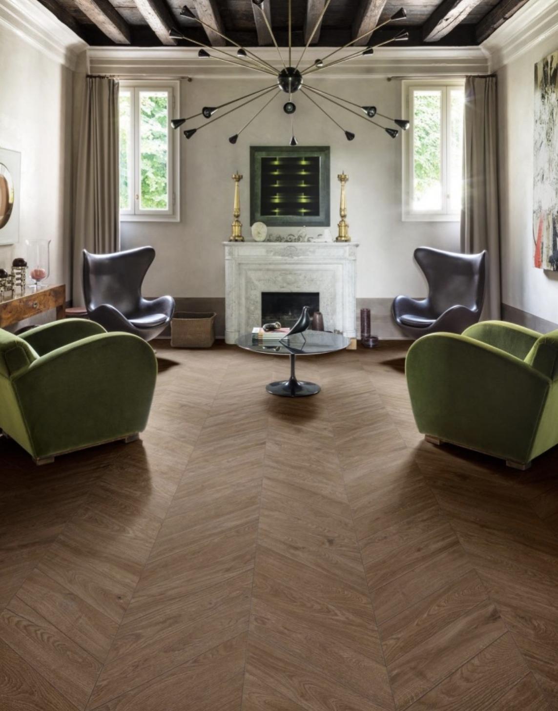 Carrelage Effet Bois VERO CHEVRON 11x54 Castagno - Les Carreaux de Jean ...