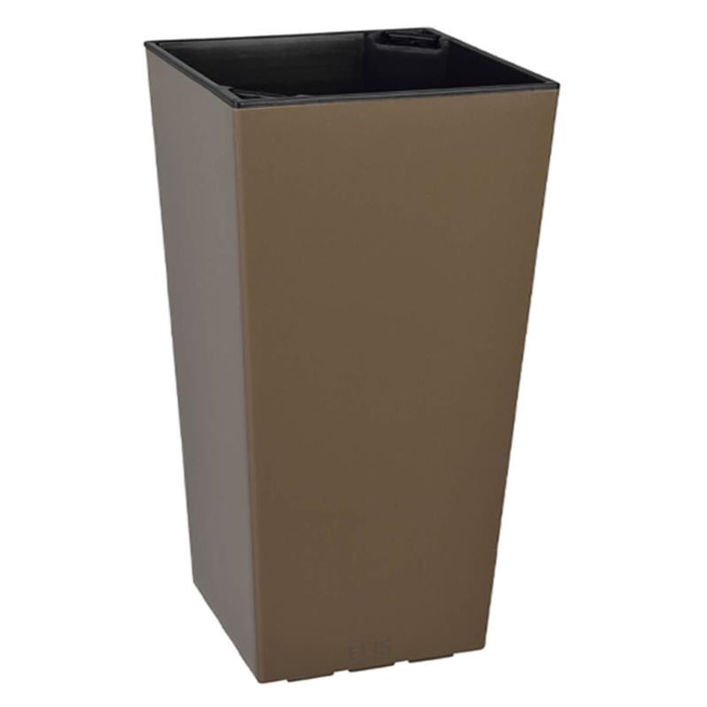 Pot de fleurs - Elise - Taupe brillant - 25cm - Flower lover | Leroy Merlin