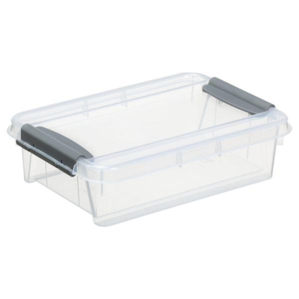 Petite boîte plastique plate transparente avec couvercle 0,9 l ProBox ...