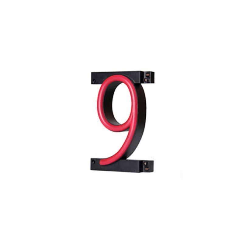 Numero LED Neon 9 Larghezza 90Mm Altezza 161Mm Sfondo 38Mm | Leroy Merlin