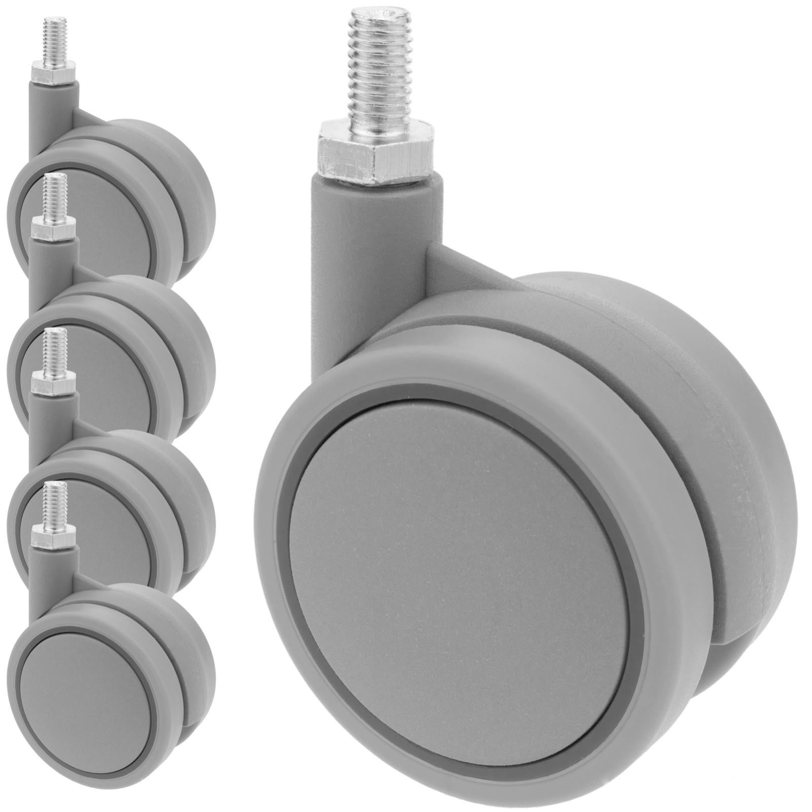 Rotella rotella in nylon e PP senza freno 60 mm M8 (confezione da 5 ...