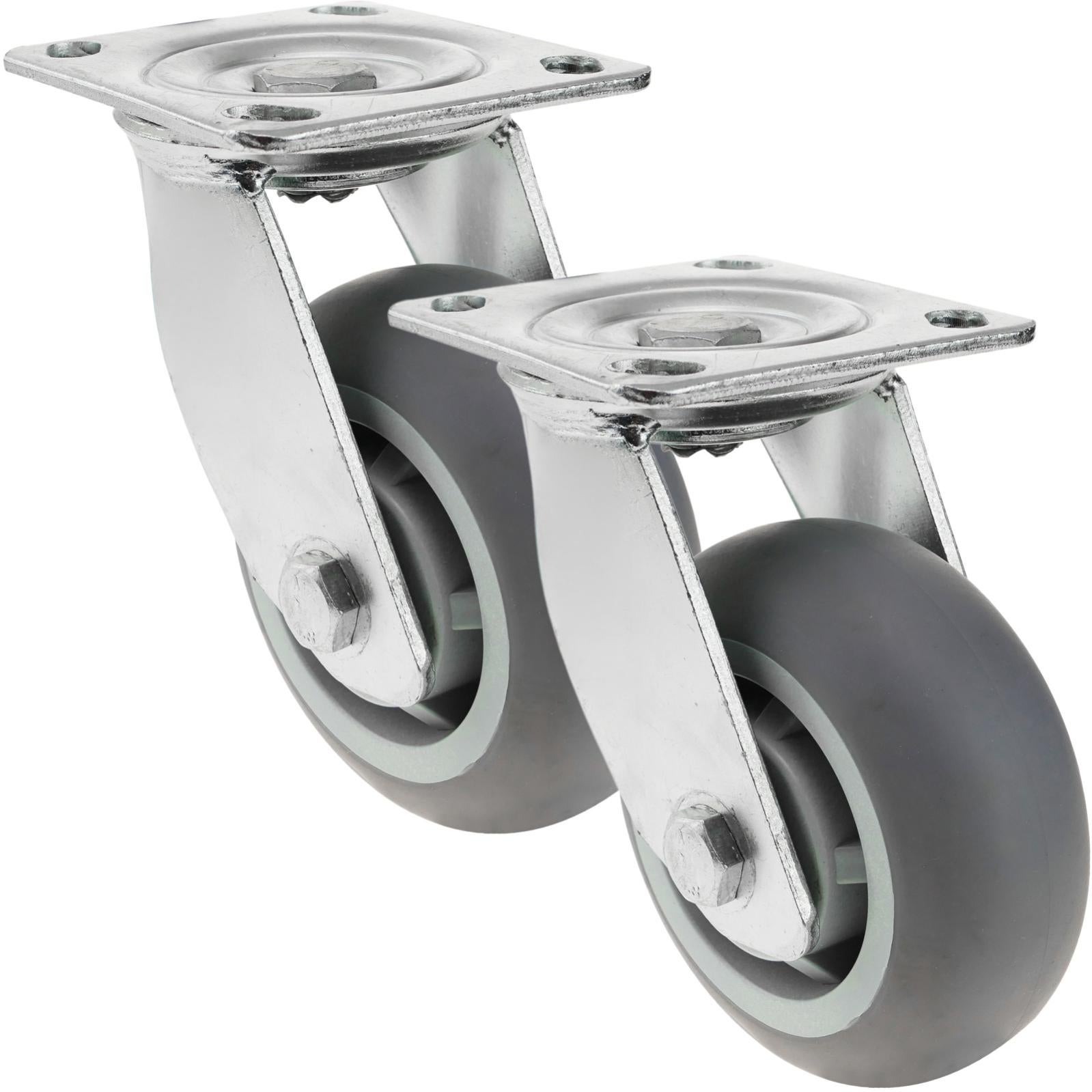 Ruota girevole industriale in poliuretano senza freni da 125 mm con ...