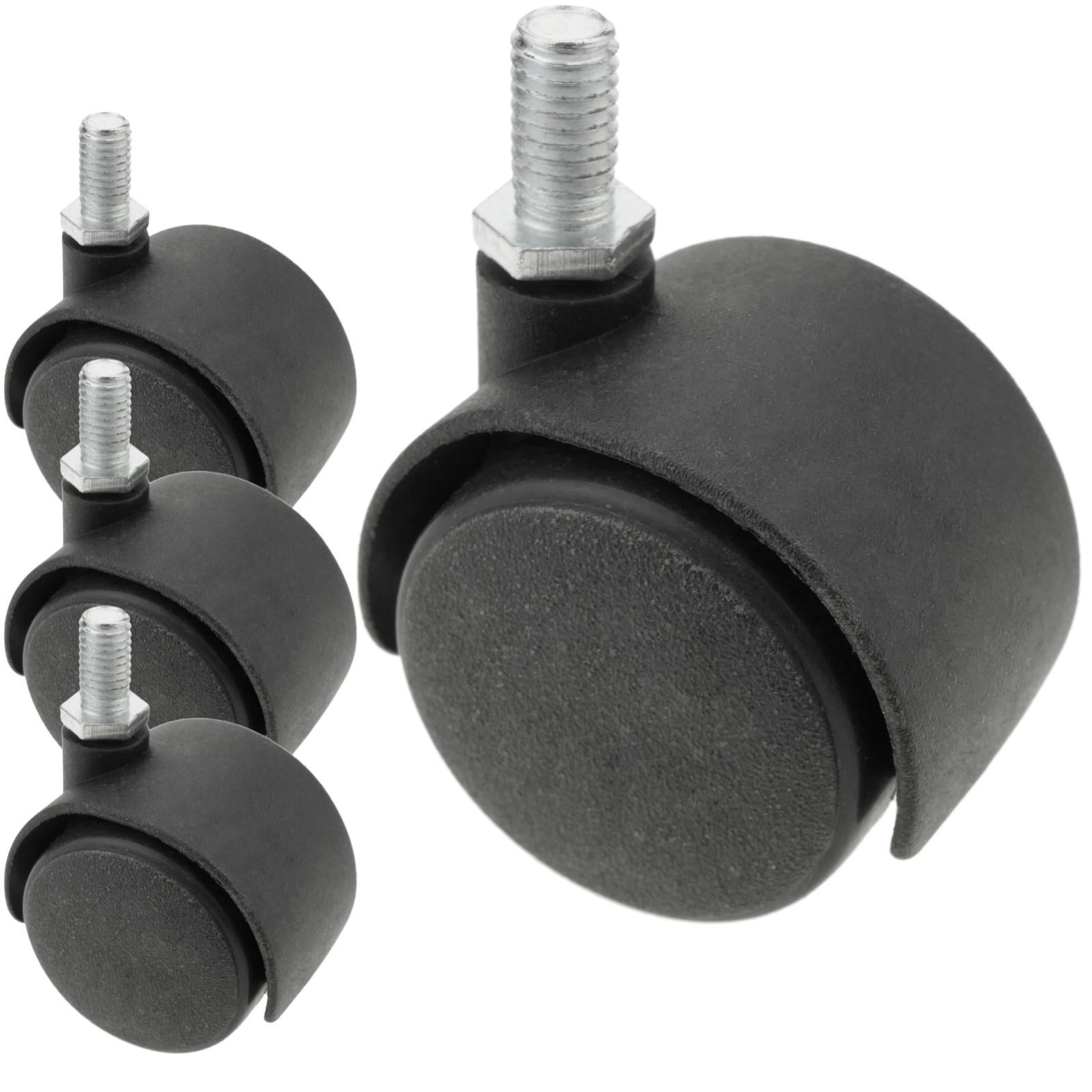 Rotella con rotelle in nylon senza freno 40 mm M8 (confezione da 4 ...