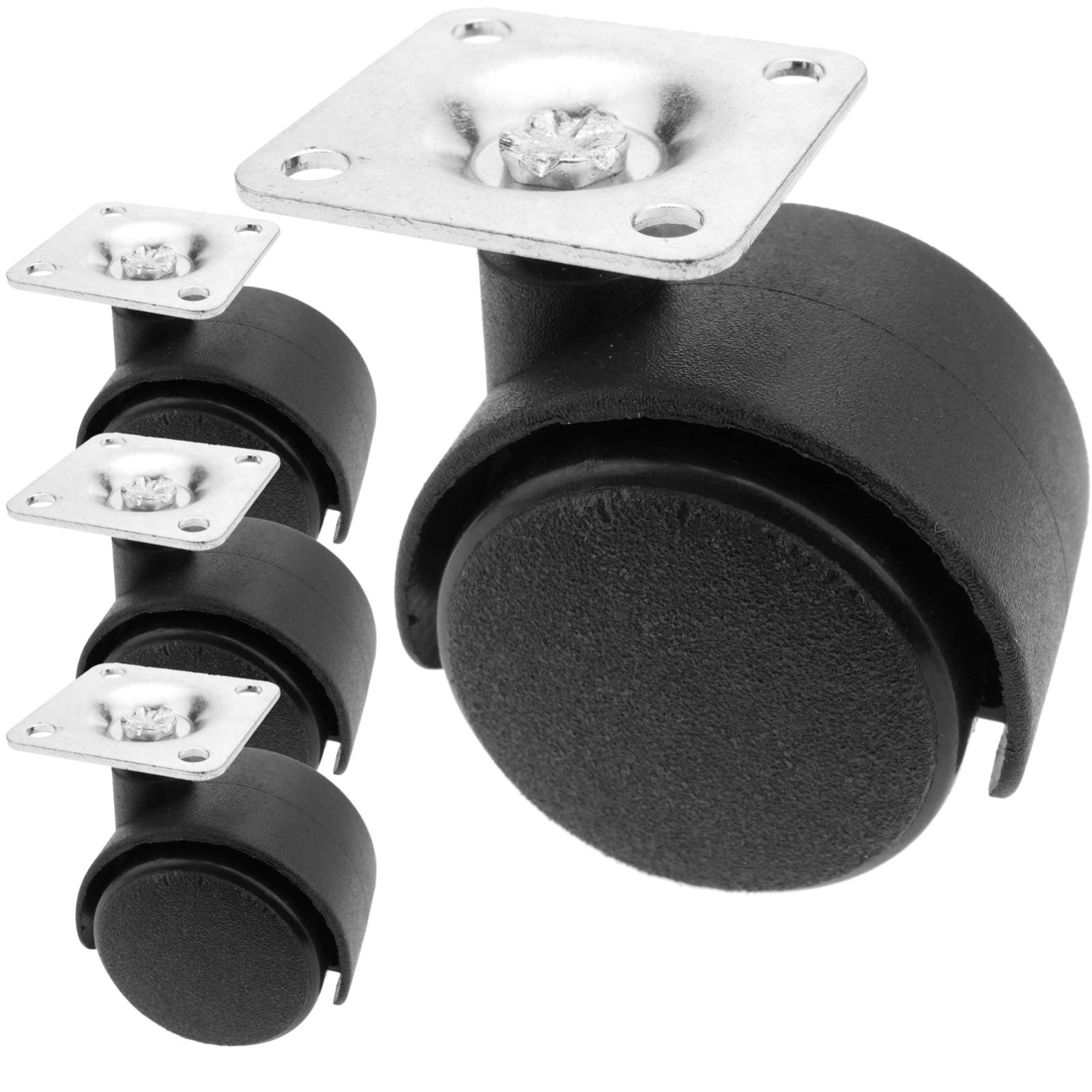 Rueda giratoria de nailon de 38x38 mm sin freno 40mm-4 pack | Leroy Merlin