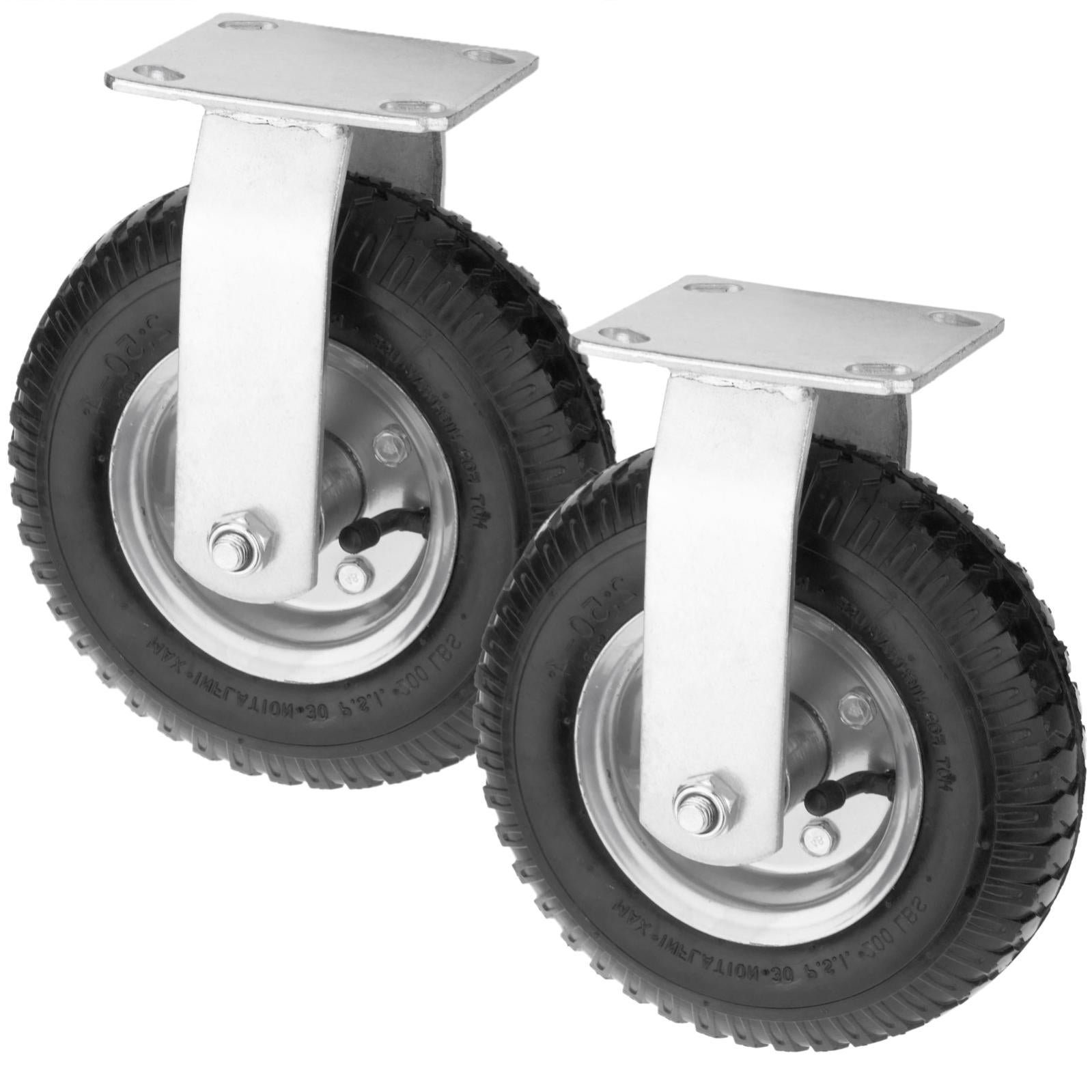 Roue pneumatique fixe pour chariot et brouette 8x2.5” et 90Kg 2 unités ...