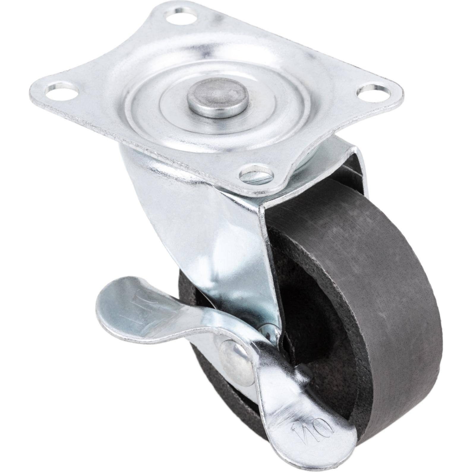 Roulette industrielle en métal avec frein de 50 mm | Leroy Merlin