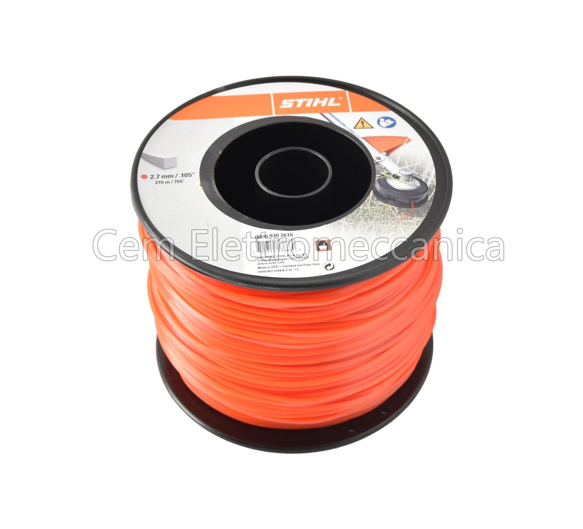 Bobina filo nylon quadro Stihl 2,7 mm da 208 metri 00009302616 | Leroy ...